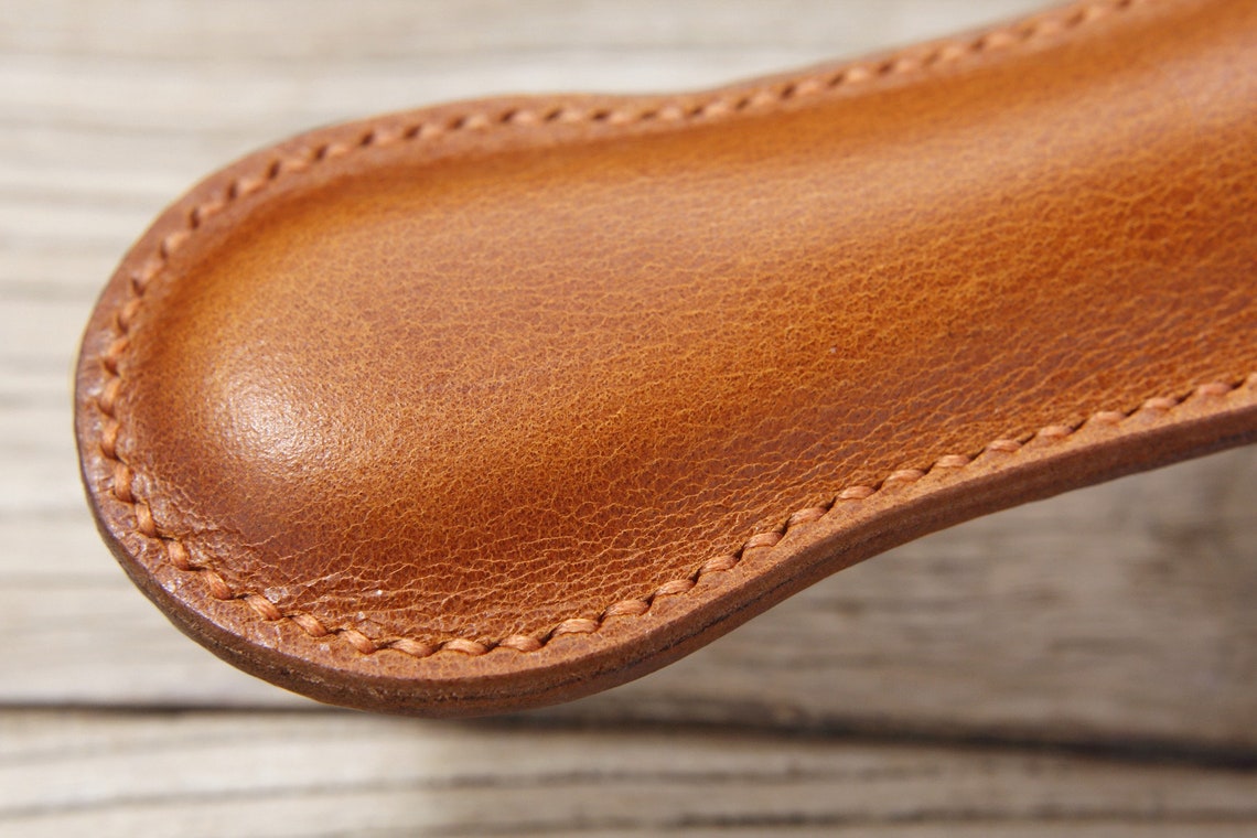 SET of 2 Brown Vegetable Tanned Leather Pot Handle Cover for Lodge Cast ...
