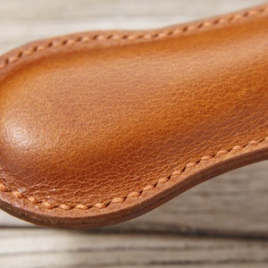 SET of 2 Brown Vegetable Tanned Leather Pot Handle Cover for Lodge Cast ...