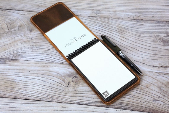 Personalized Leather Rocketbook Mini Case Cover Leather Flip - Etsy