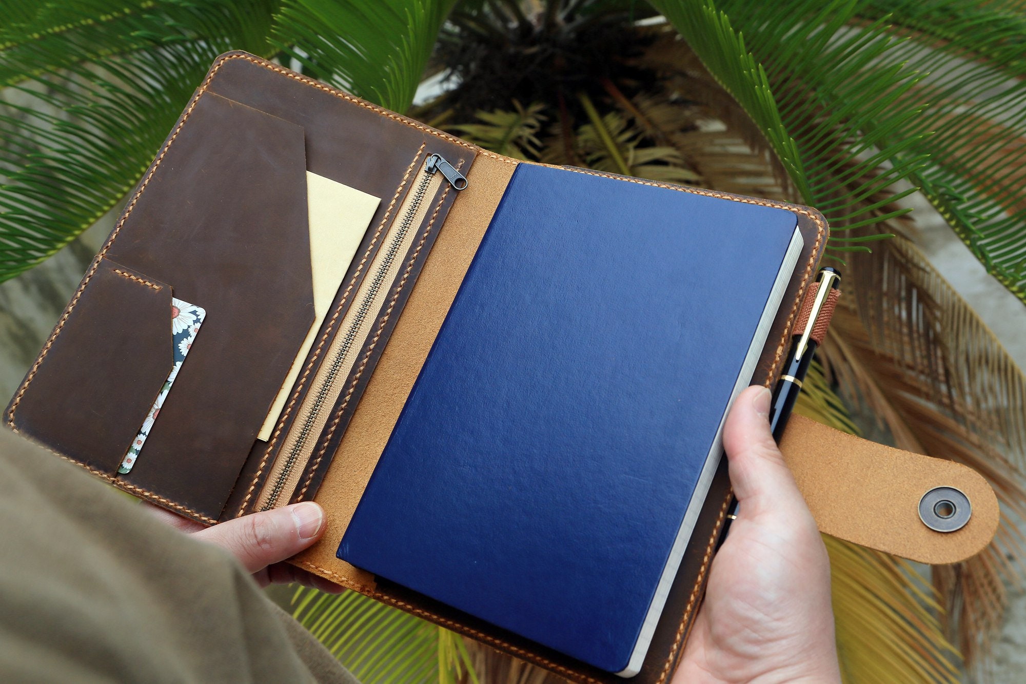 Personalized Leather Notebook Cover Full Grain Leather - Etsy