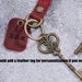 Vintage Distressed Braided Leather Keychain Key Fob Customized With ...