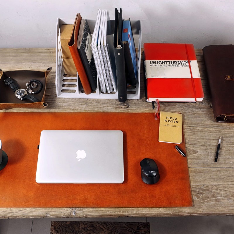 Office Desk Leather Mat - Etsy