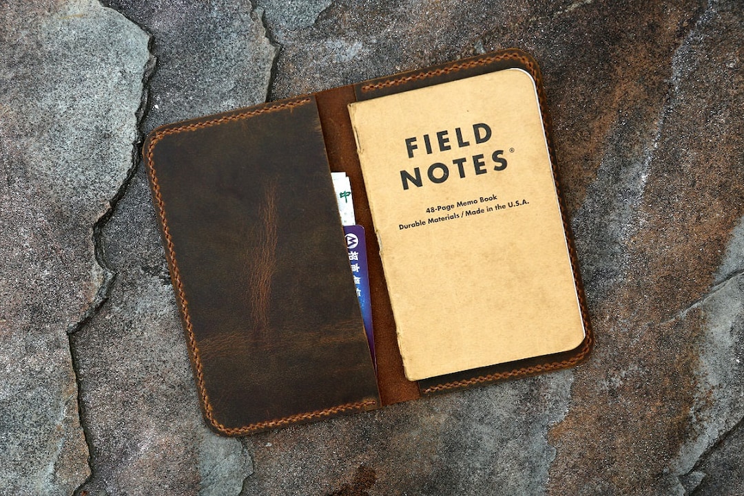 Personalized Leather Cover for Pocket Size Field Notes Notebook / Slim ...