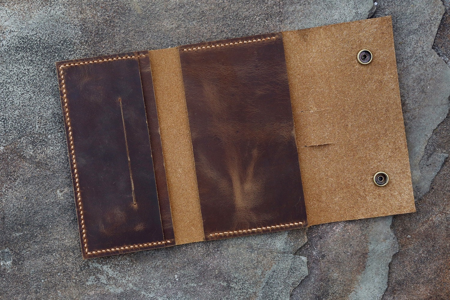 Leather Travel Journal Wallet Leather Notebook Wallet for - Etsy Sweden