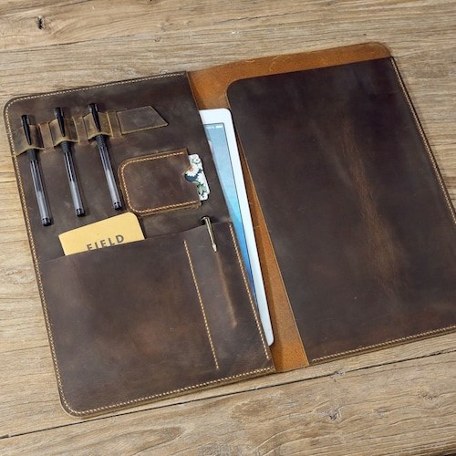 Personalized Leather Portfolio Notepad Holder 8.5 X 11.75 - Etsy