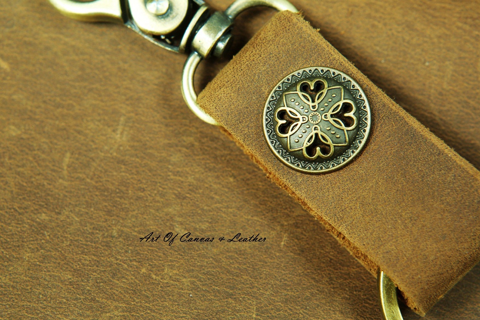 Leather Personalised Keyrings / Custom Keychains / Leather Key Clip ...