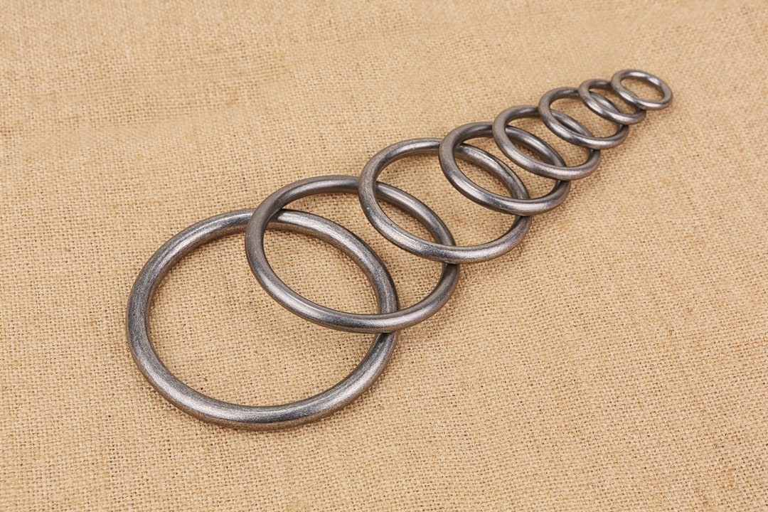 Heavy Duty Matte Silver Solid Brass Rings No Seam , 1 2 3 Inch Seamless ...