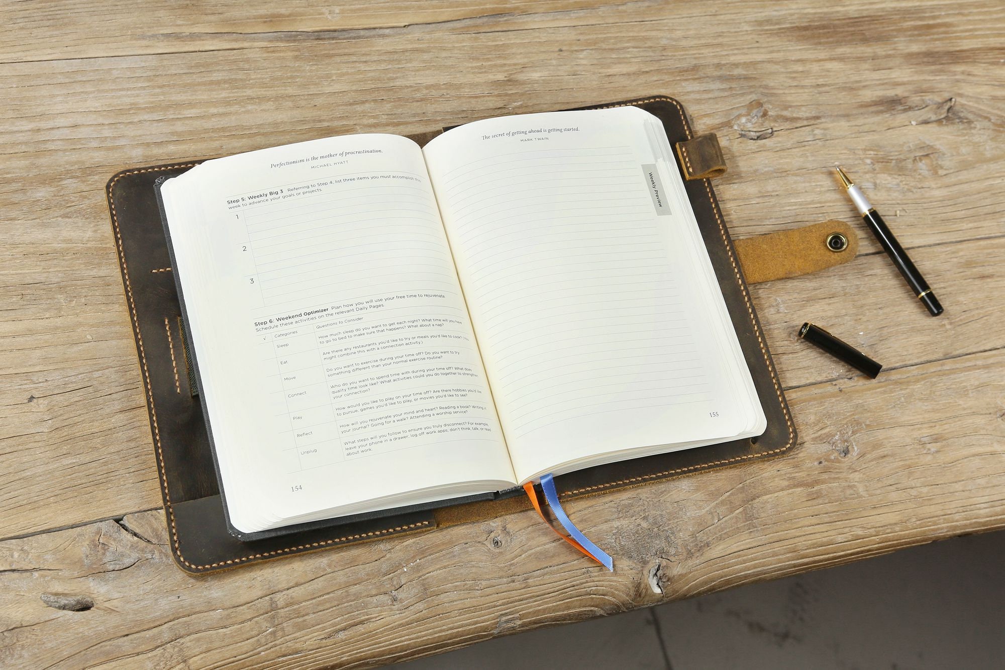 Personalized Leather Portfolio Folio for Full Focus Planner - Etsy