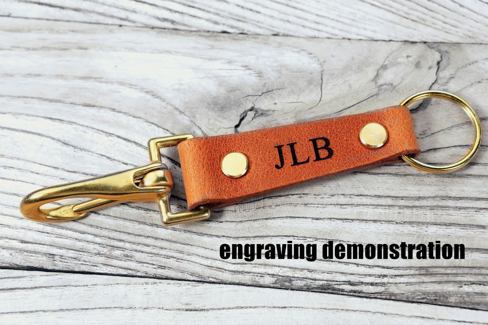 Heavy Duty Leather Keychain Clip Hook Personalized Black - Etsy