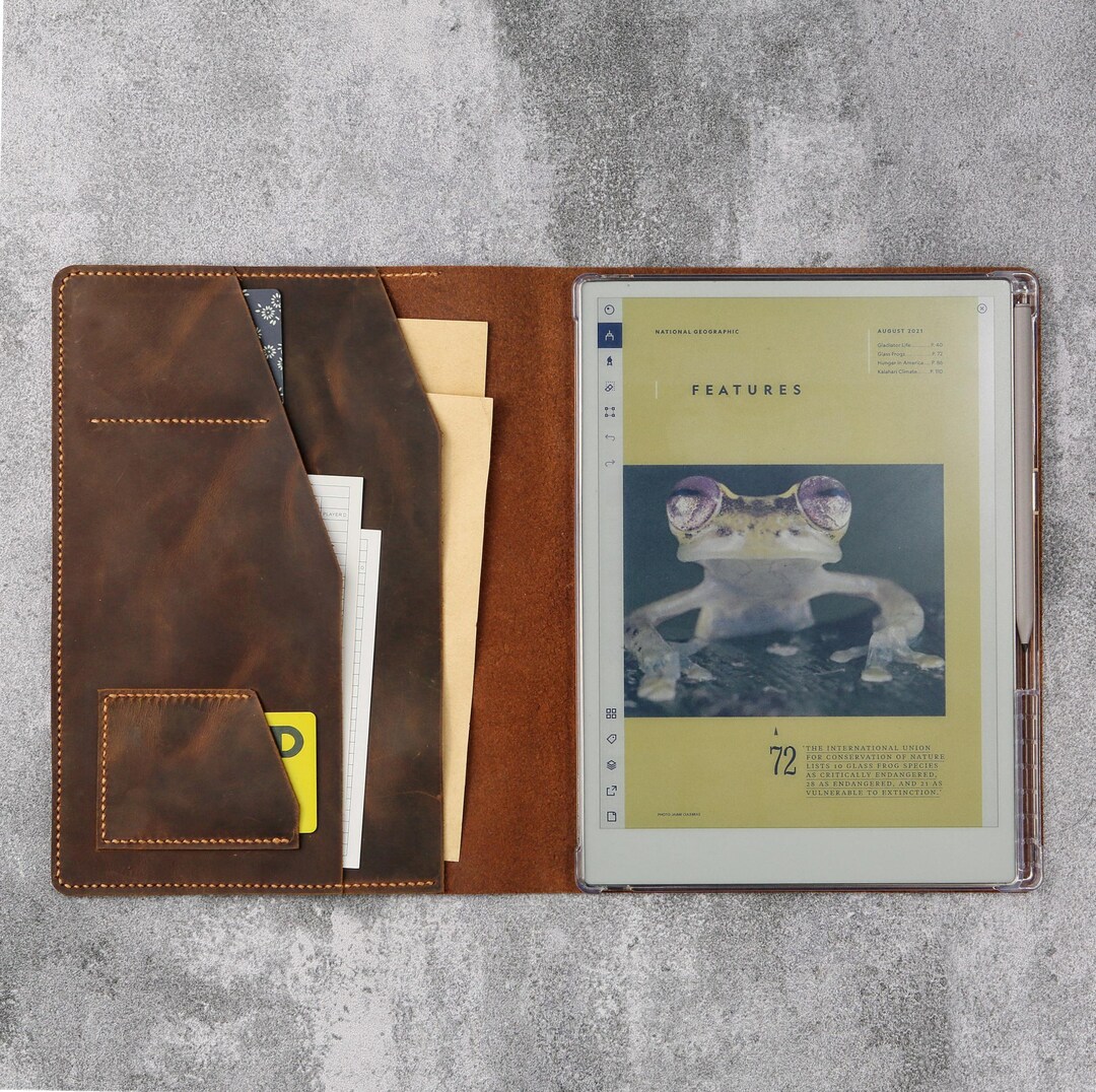Genuine Leather Folio Case Cover With Pen Holder for Remarkable Paper ...