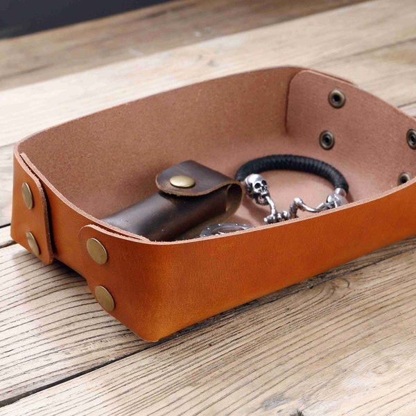 Leather Catch All - Etsy