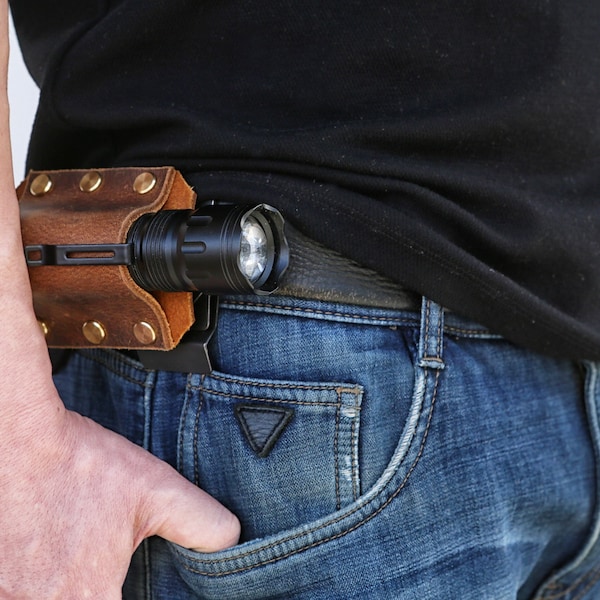 Leather Holder Belt Flashlight - Etsy