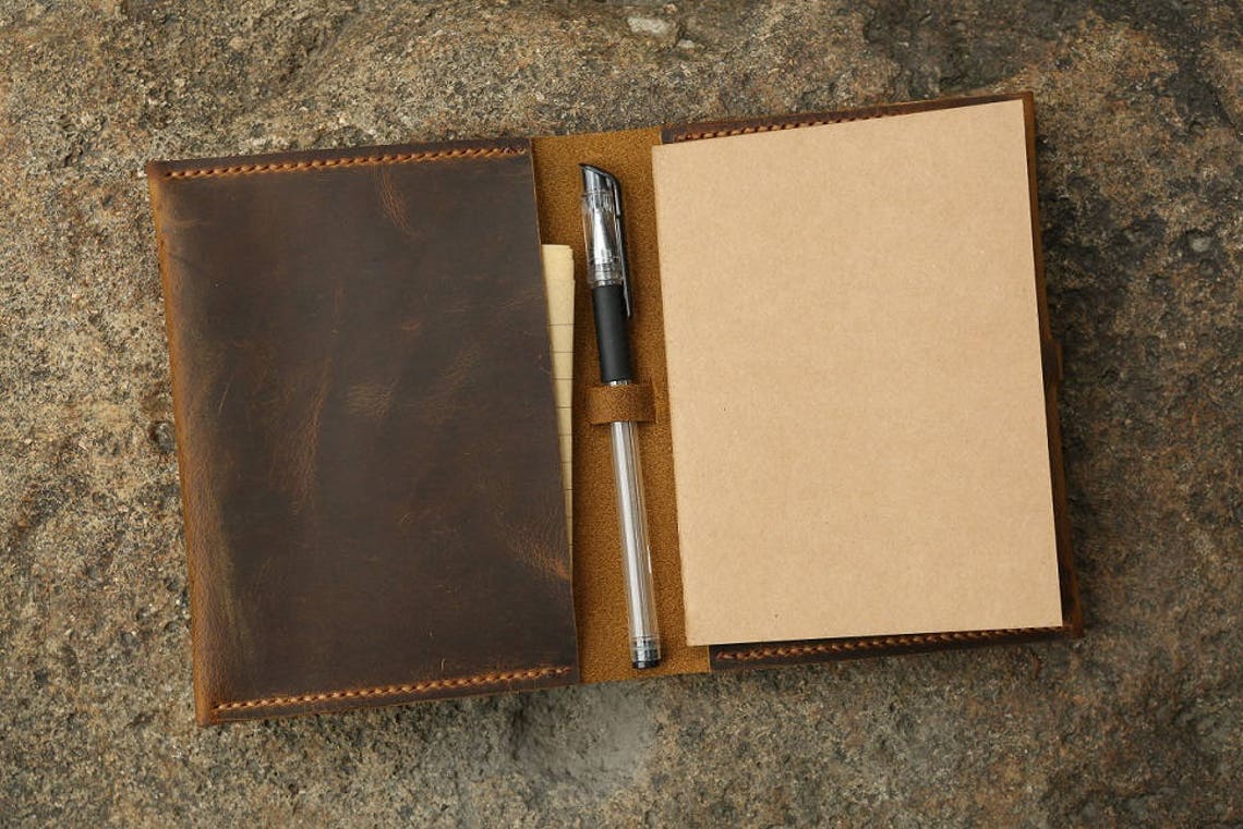 Personalized Vintage Retro Leather Case Cover for A6 Notebook - Etsy