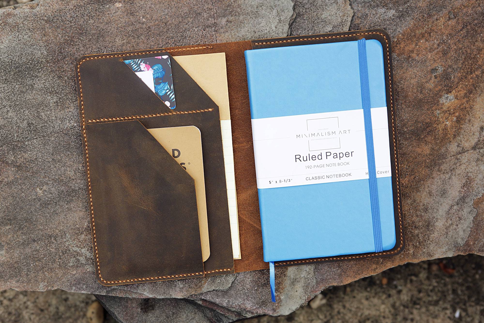 Personalized Distressed Leather Cover Case Portfolio for | Etsy