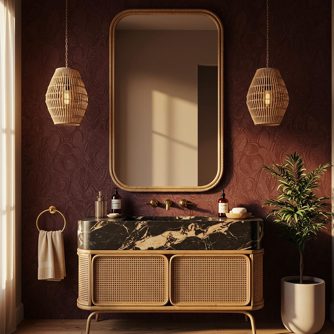 Wall Mounted Picasso Marble Sink, Natural Stone Sink Basin for Bathroom ...