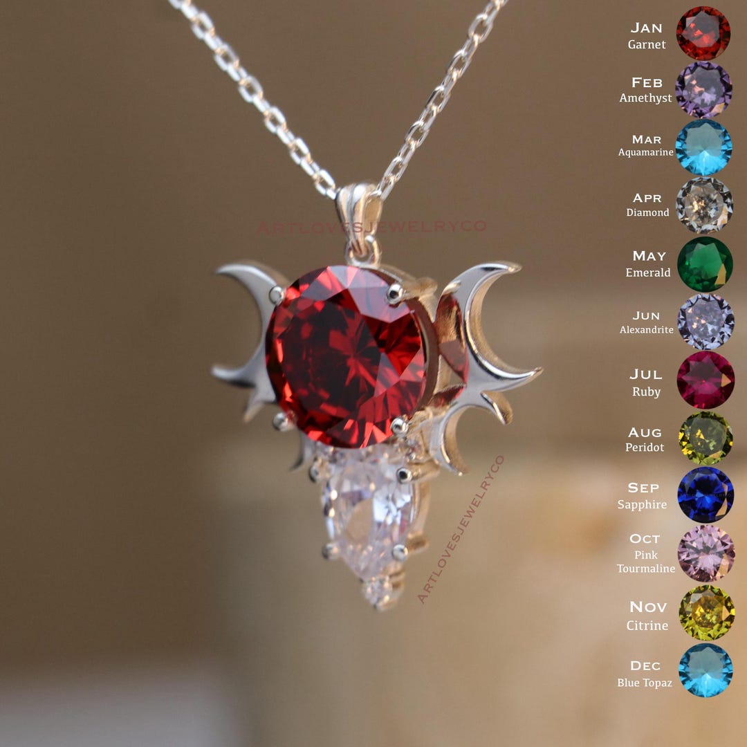 Hecate Ruby Necklace, Hecate Necklace, Greek Mythology Gemstone Pendant ...