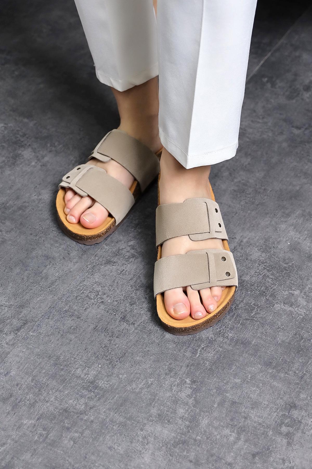 Anatomical Unisex Leather Sandals With Natural Cork Sole - Handmade ...