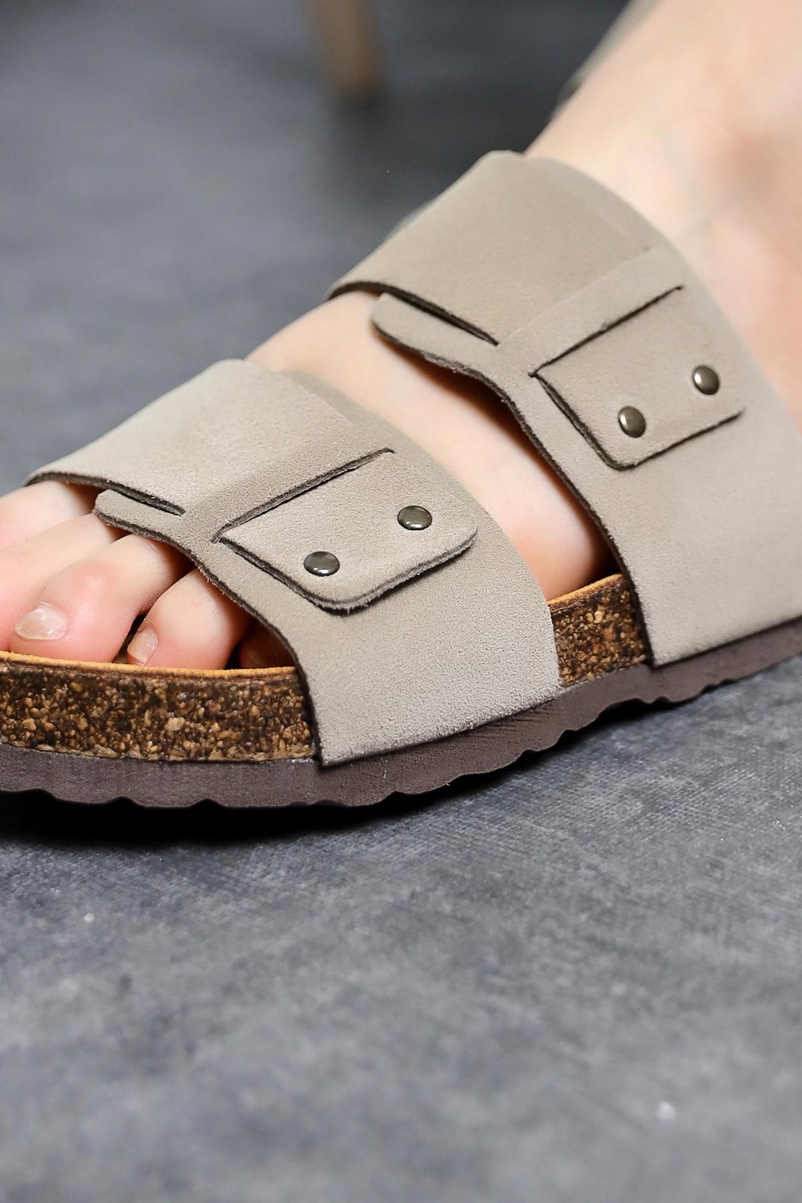 Anatomical Unisex Leather Sandals With Natural Cork Sole - Handmade ...
