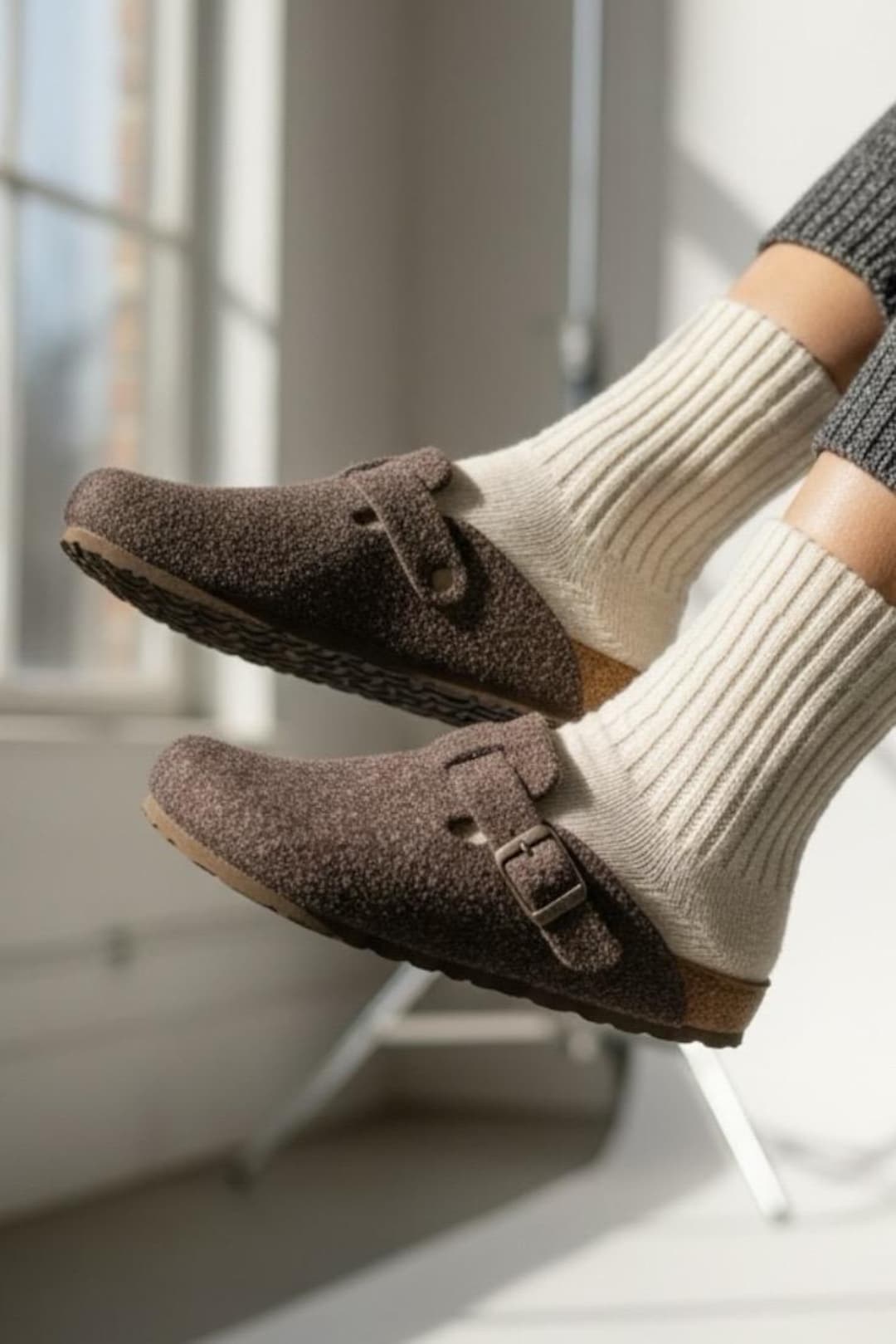 Handmade Wool Felt Clogs – Unisex Cork Sole Slides - Etsy