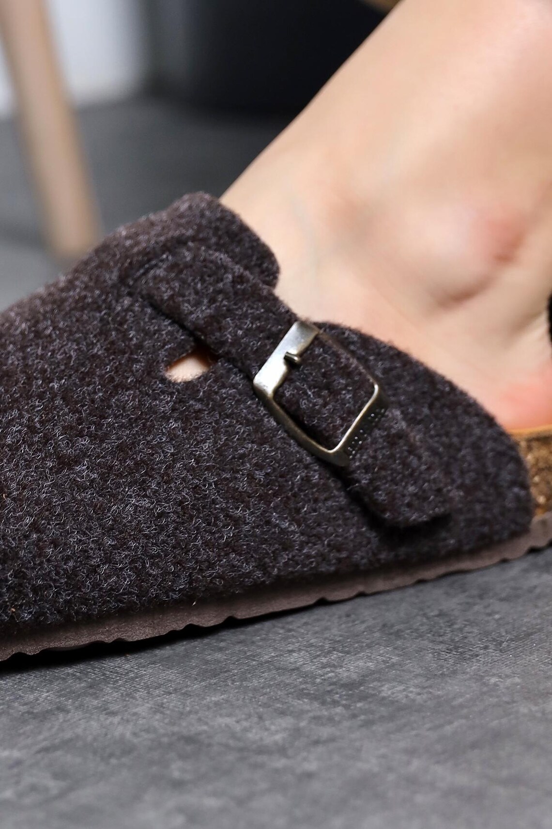 Handmade Wool Felt Clogs – Unisex Cork Sole Slides - Etsy