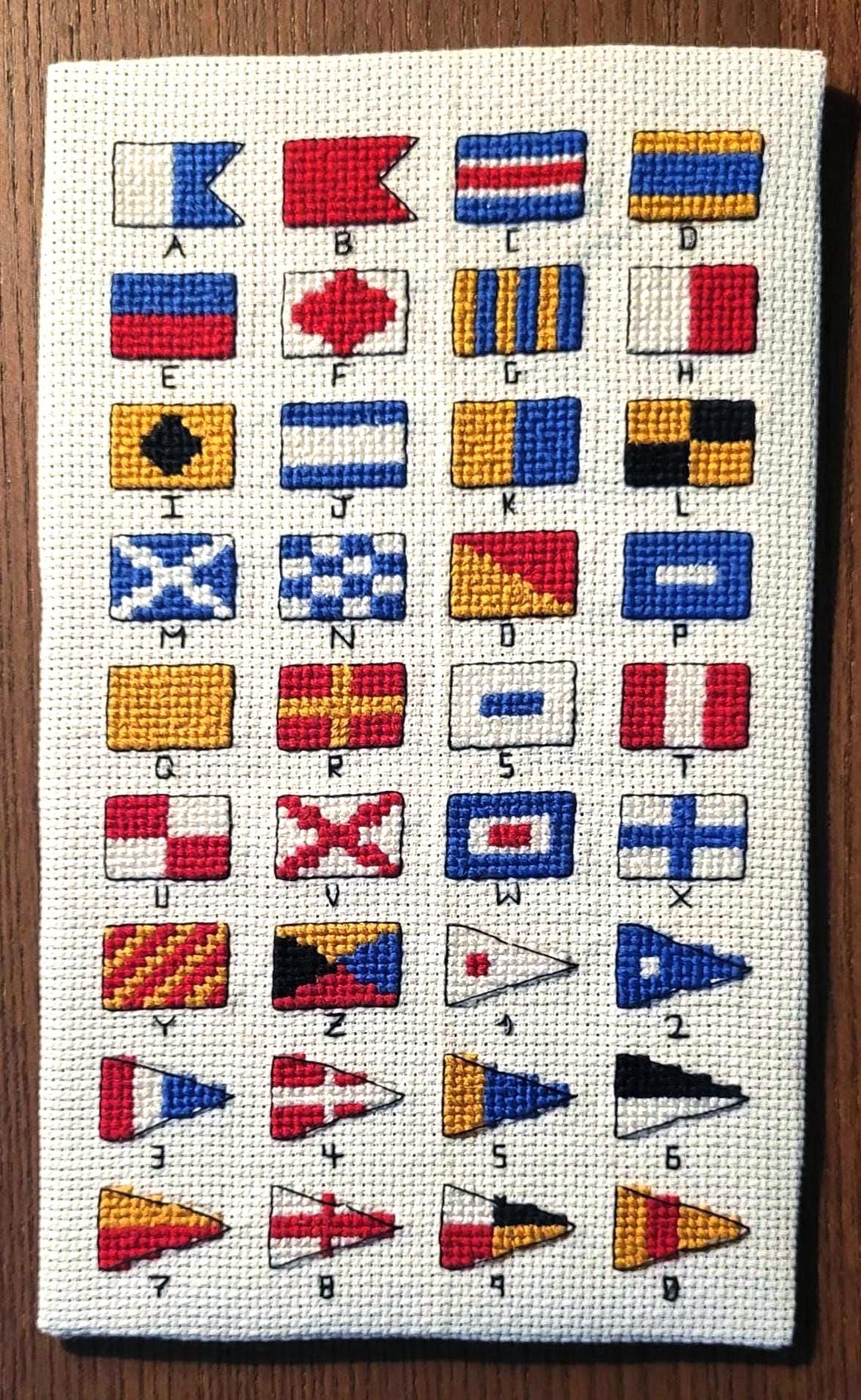 Nautical Flags Cross Stitch Pattern: Maritime Alphabet (digital ...
