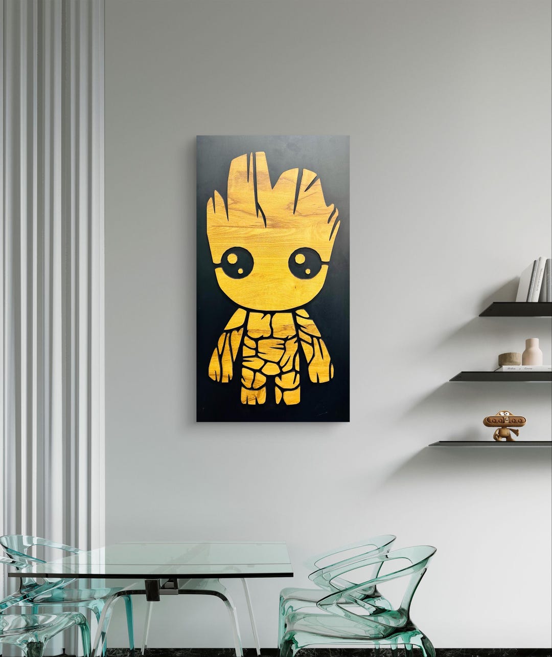 3D Wooden Groot Wall Art Marvel Superhero Decor Guardians of the Galaxy ...