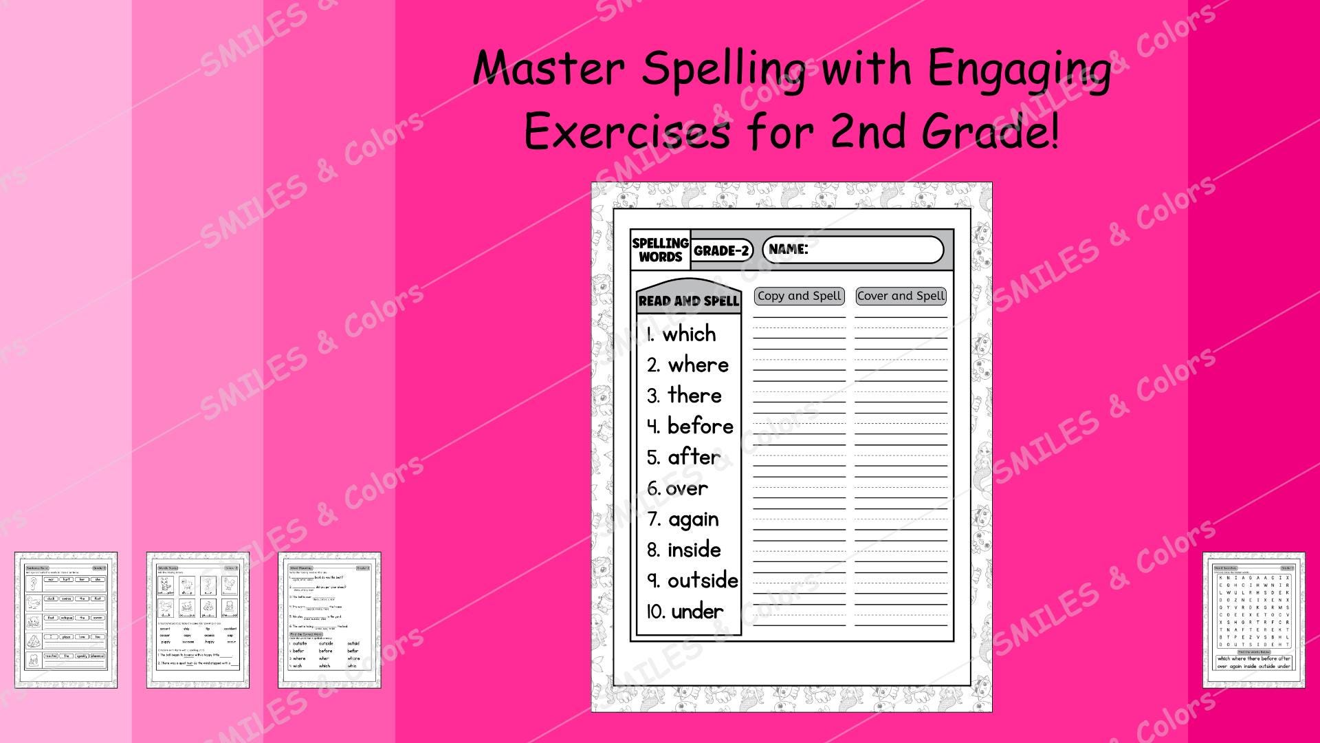 2nd Grade Spelling Workbook for Girls – Fun Activities, Creative Games ...