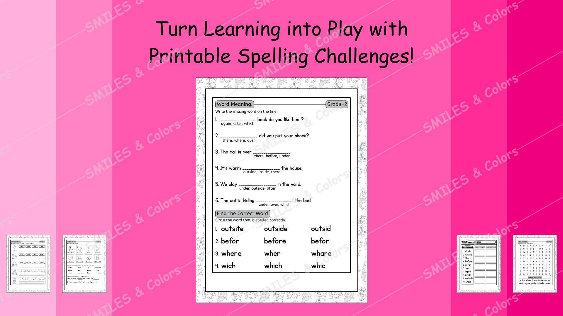2nd Grade Spelling Workbook for Girls – Fun Activities, Creative Games ...
