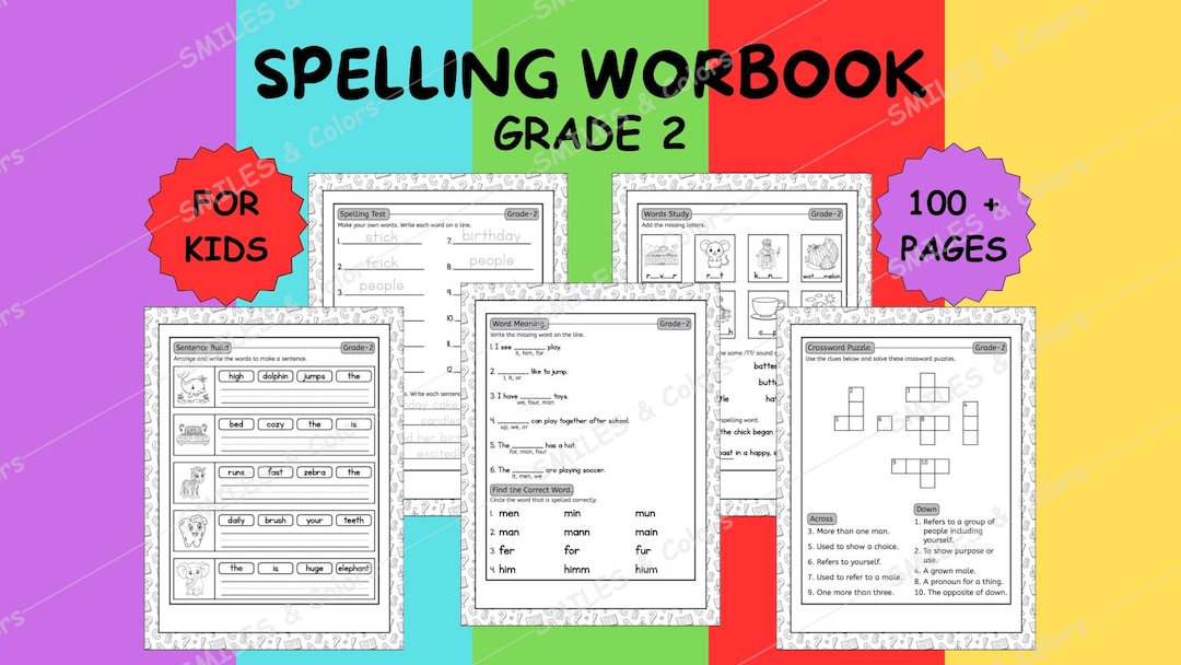 2nd Grade Spelling Workbook – Fun Challenges, Creative Games, Phonics ...