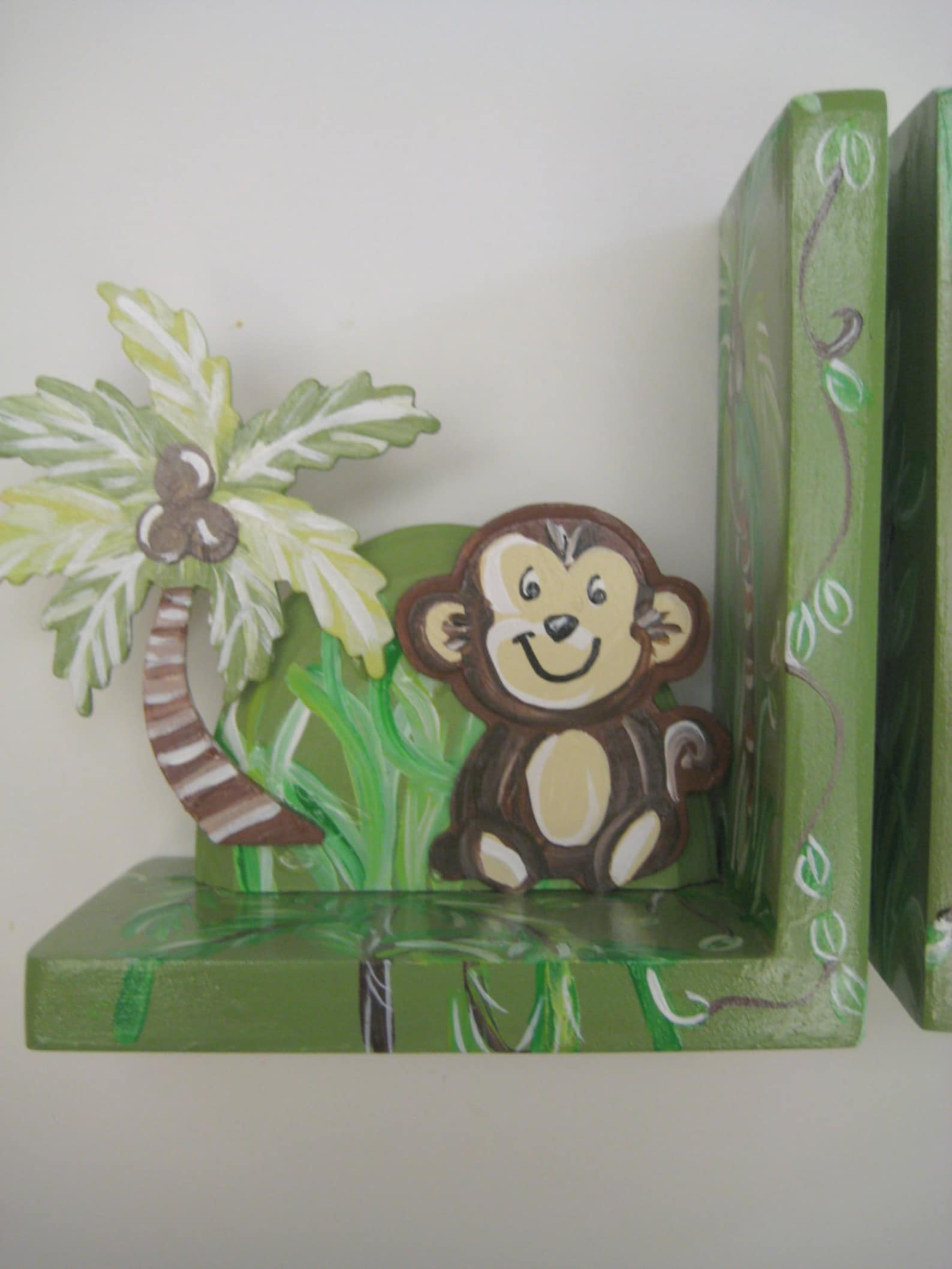Personalized Monkey Bookends | Etsy