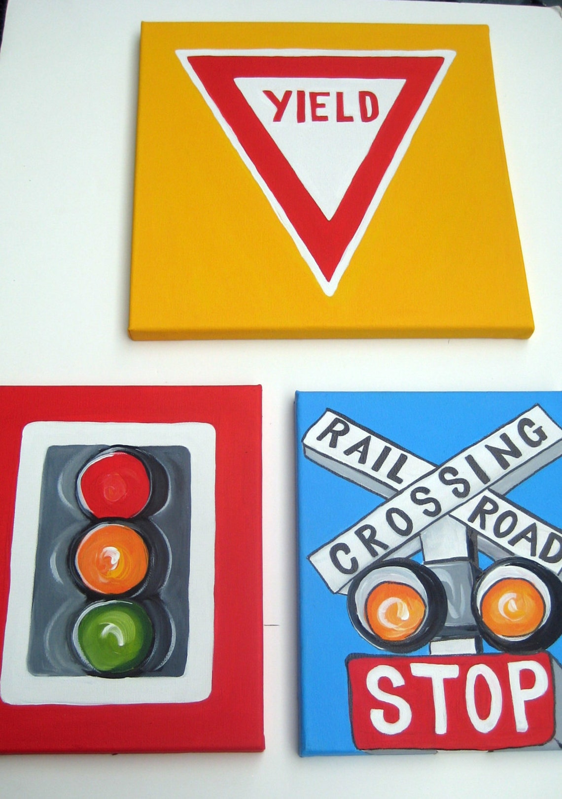 Traffic light paintingtraffic light artboys wall | Etsy