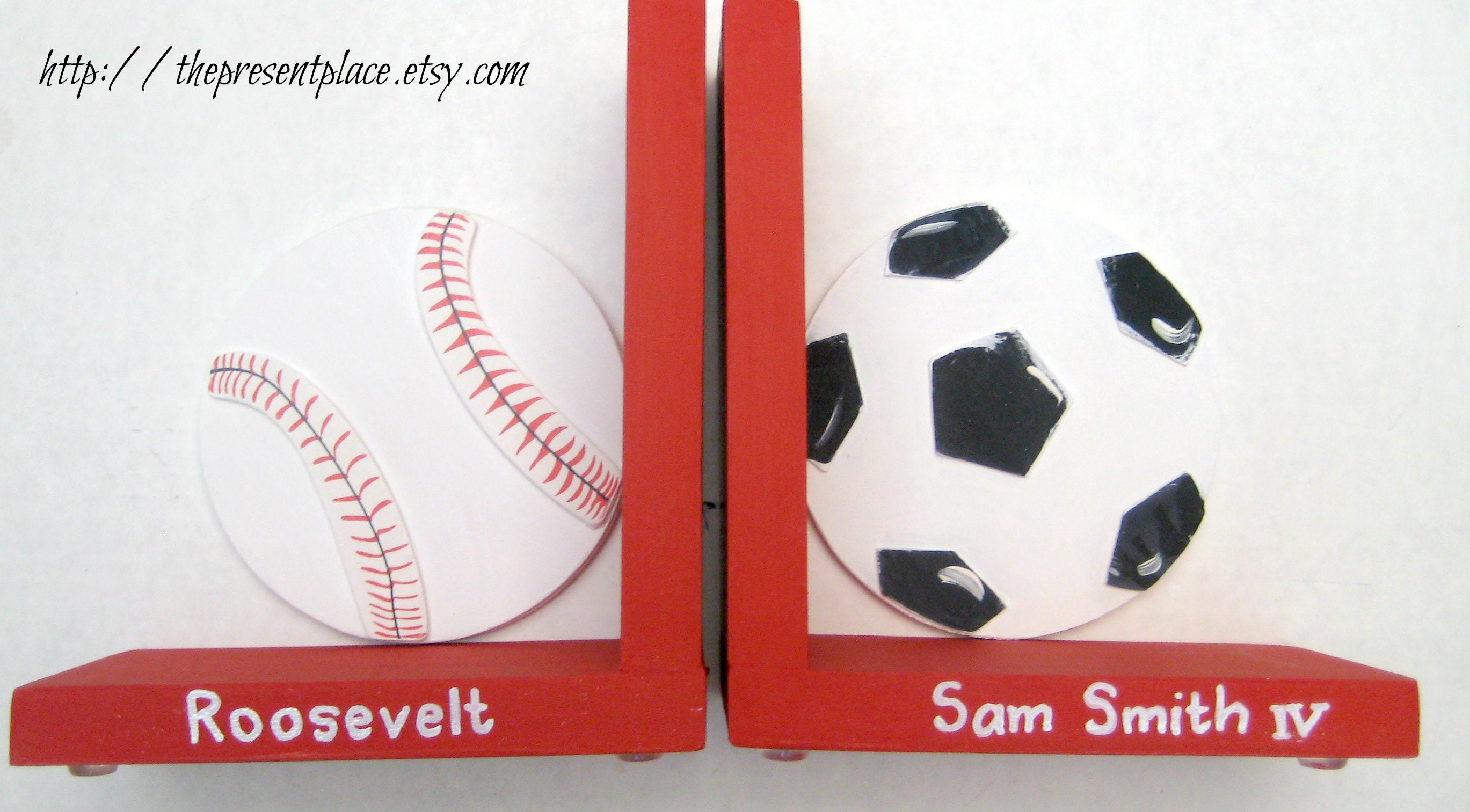 Hand painted sports themed bookendssports | Etsy