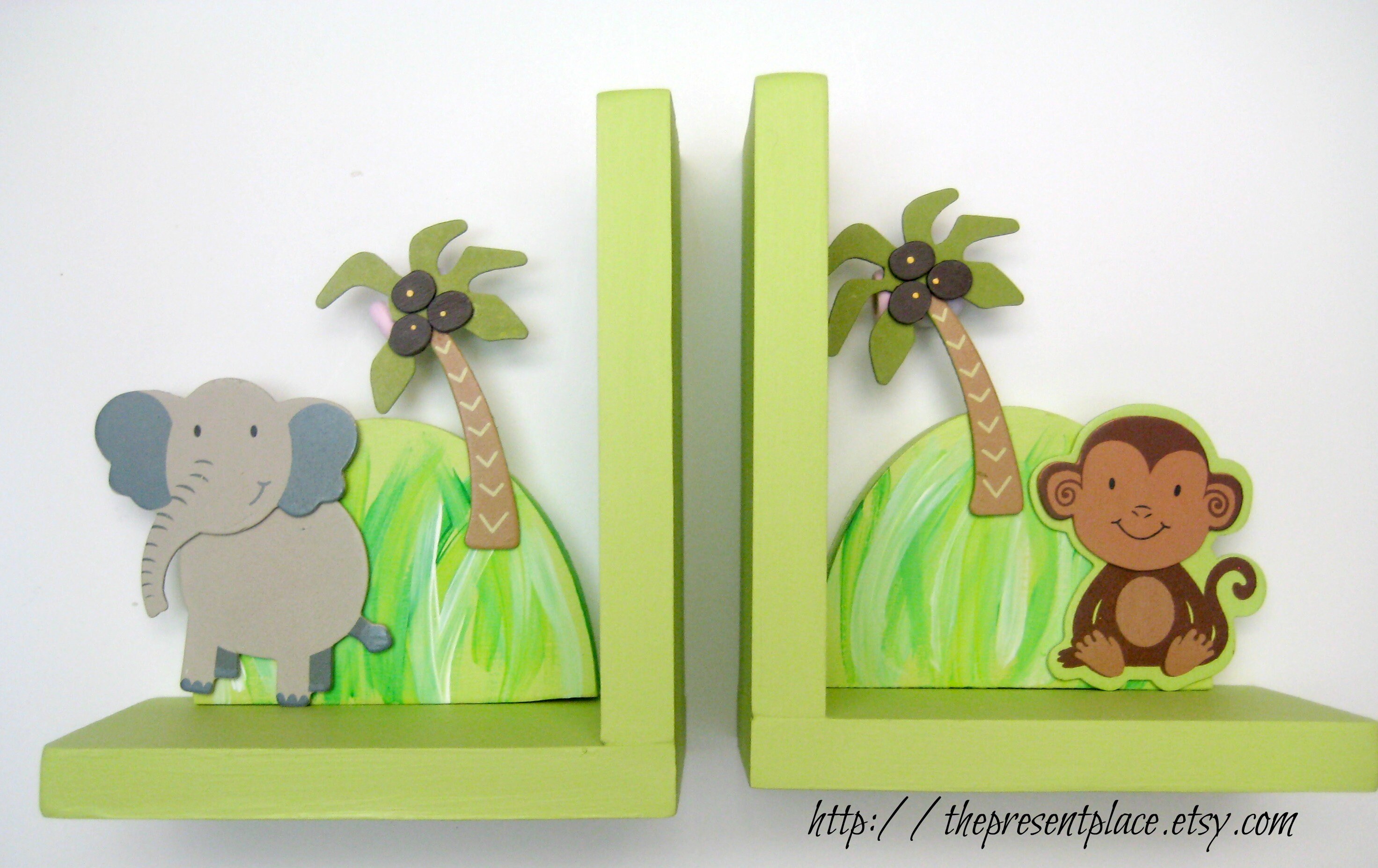 Personalized Monkey Bookends | Etsy