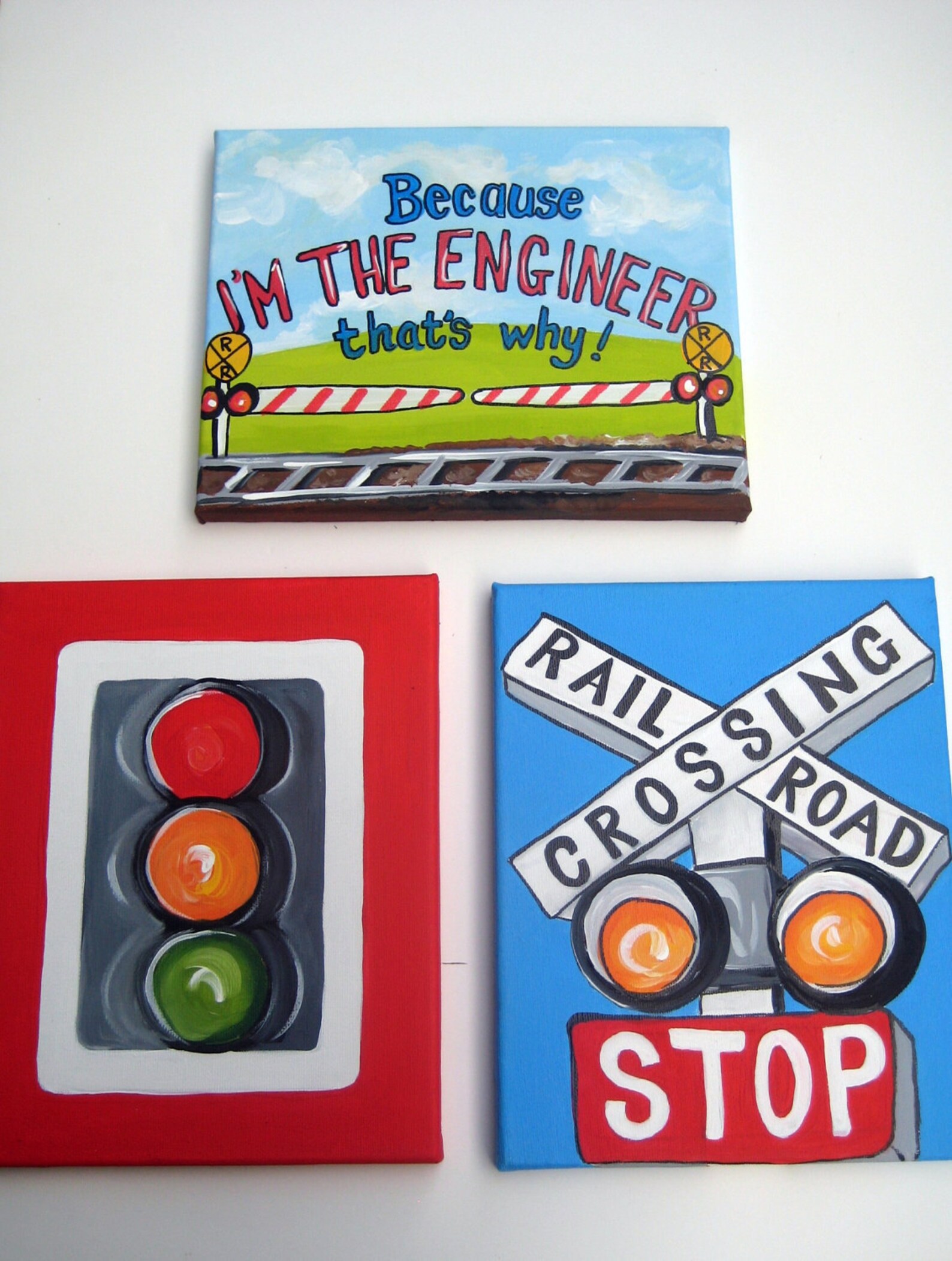 Traffic light paintingtraffic light artboys wall | Etsy