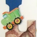 Boys Wooden Letters With a Firetruck, Airplanes, a Train, Tractor, Dump ...