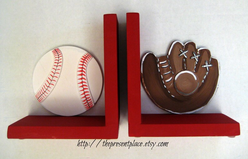 Hand Painted Sports Themed Bookendssports | Etsy