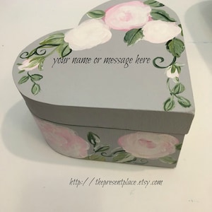 Hand-painted Heart Keepsake Box: Personalized Romantic Gift - Etsy