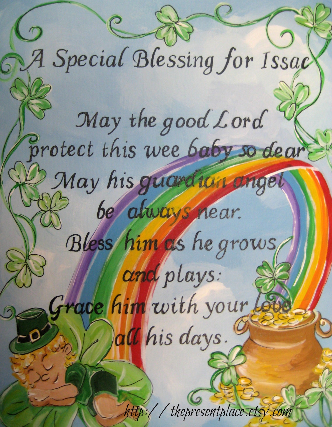 Personalized Irish Baby Blessing - Etsy