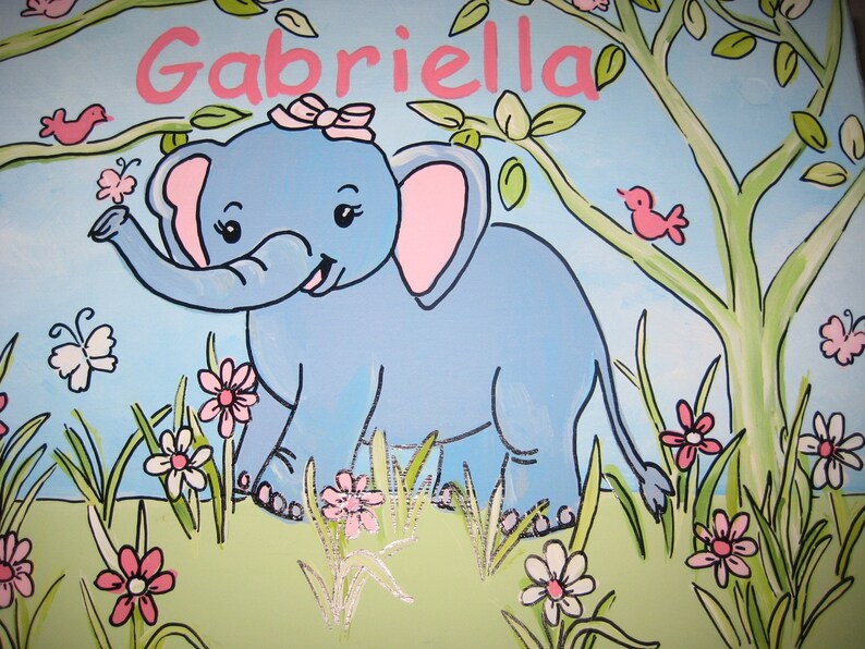 A Personalizedcustomized Elephant Step Stoolpastel | Etsy