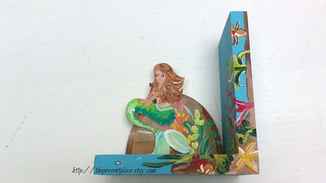 Personalized Mermaid Bookends - Etsy