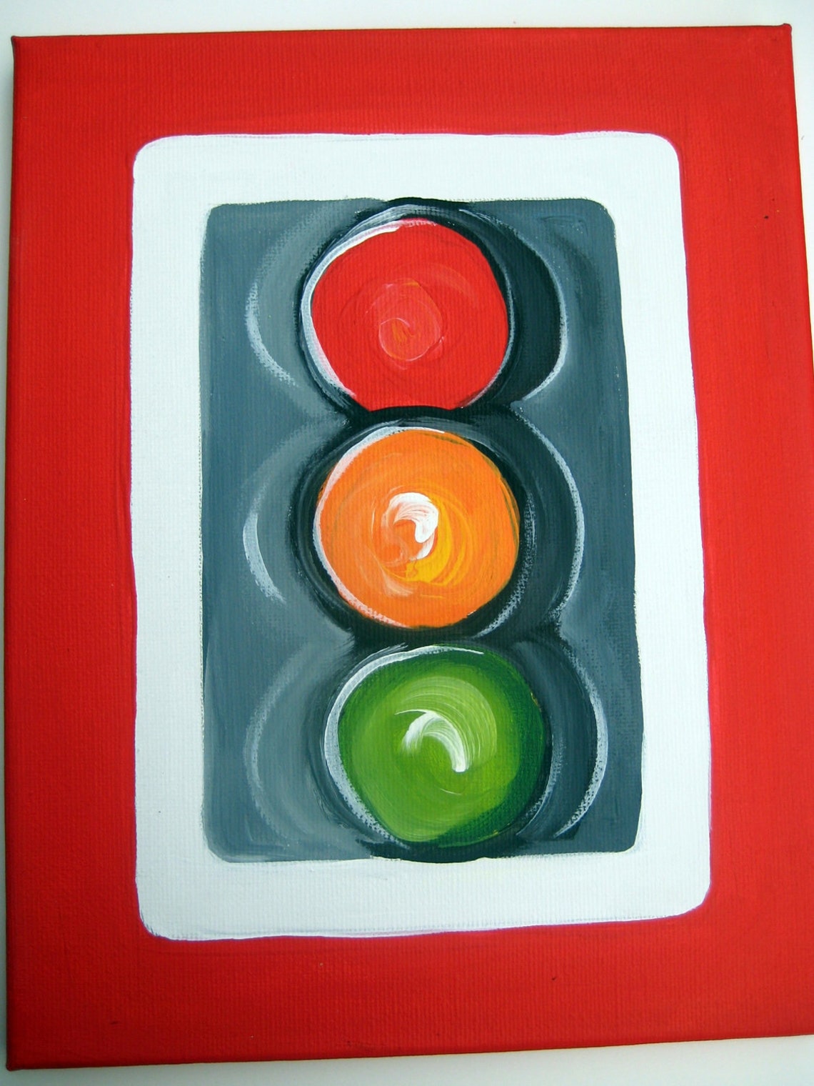 Traffic light paintingtraffic light artboys wall | Etsy