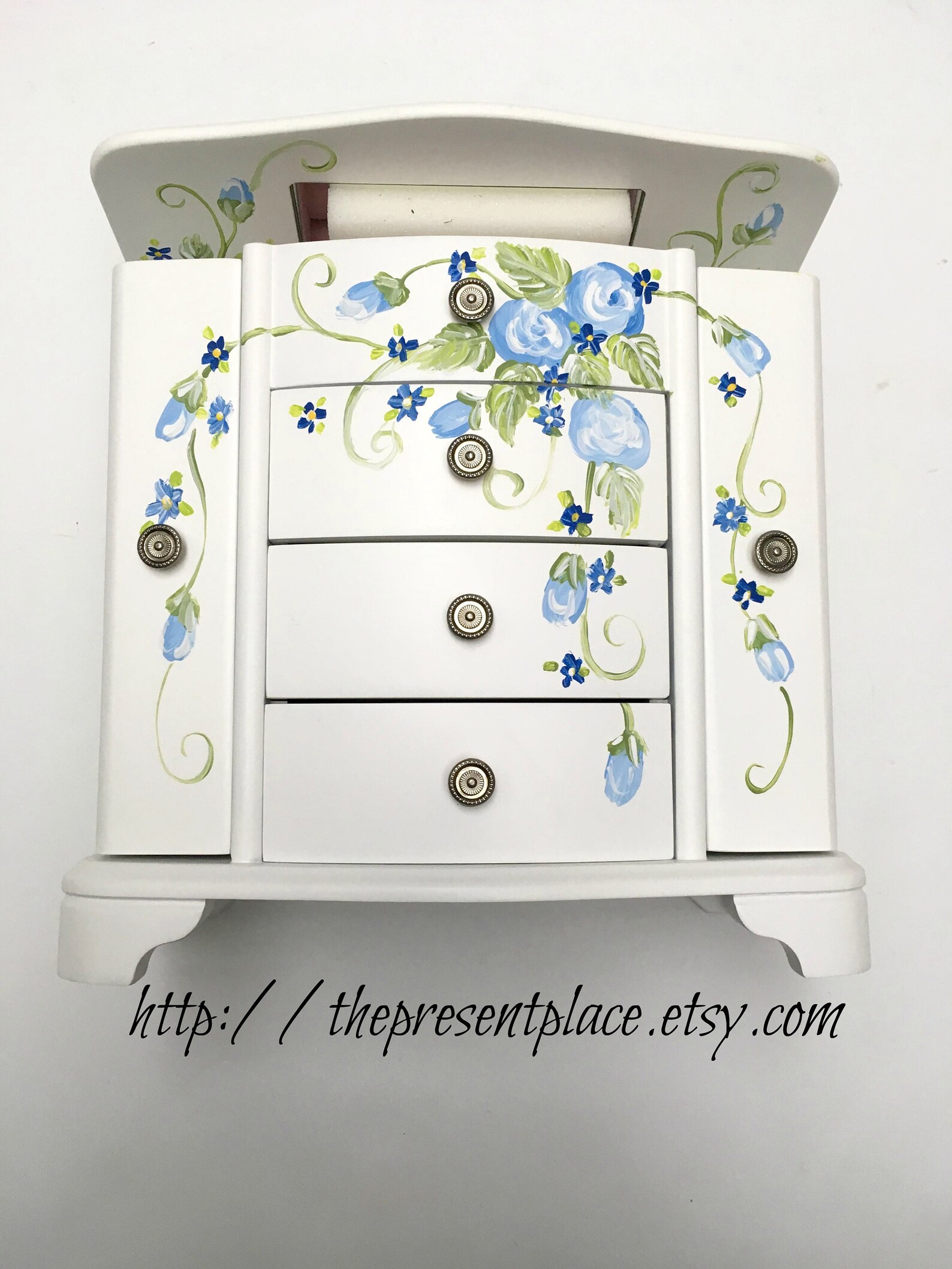 Personalized musical jewelry boxwith pink and purple | Etsy