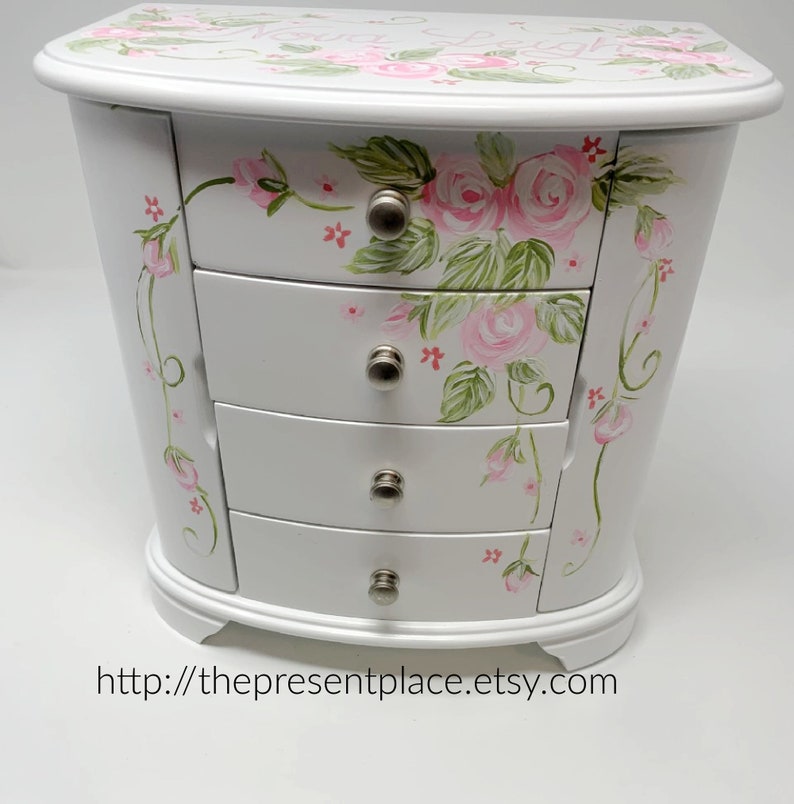 Large White Jewelry Boxhanging Jewelry Boxmusical Jewelry - Etsy