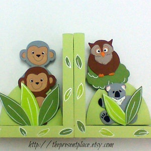 Personalized Monkey Bookends - Etsy