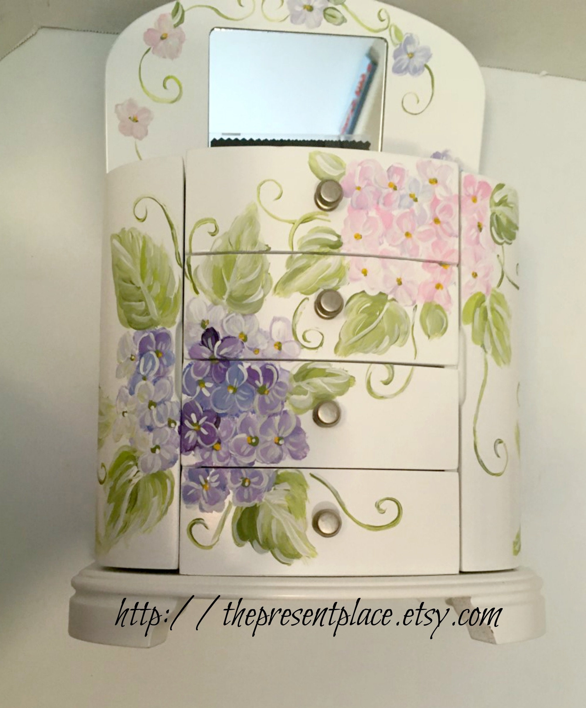 Personalized Musical Jewelry Box: Hand-painted Hydrangeas - Etsy