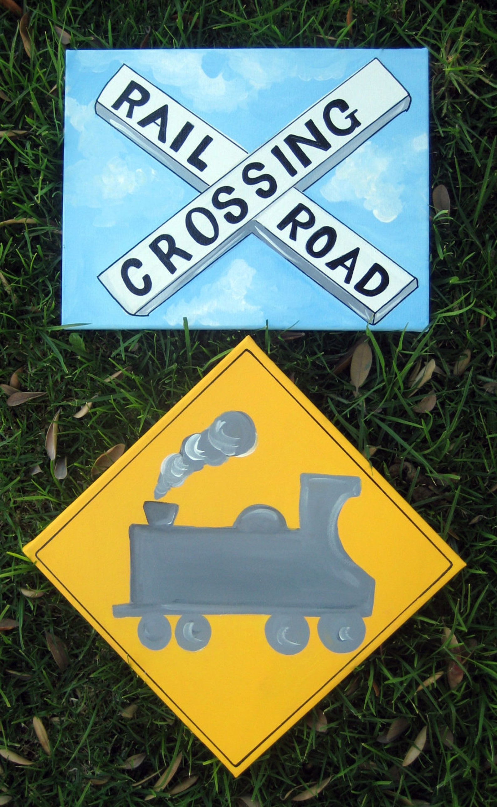Rail Road Crossing Signrailway Crossing Signtraffic - Etsy