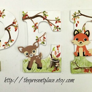 Fox Letters,forest Animal Letters,wooden Letters - Etsy