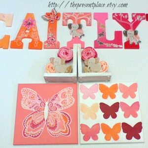 Pink Butterfly Letters for Girls, Girls Wooden Letters - Etsy
