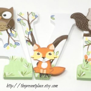 Fox Letters,forest Animal Letters,wooden Letters - Etsy