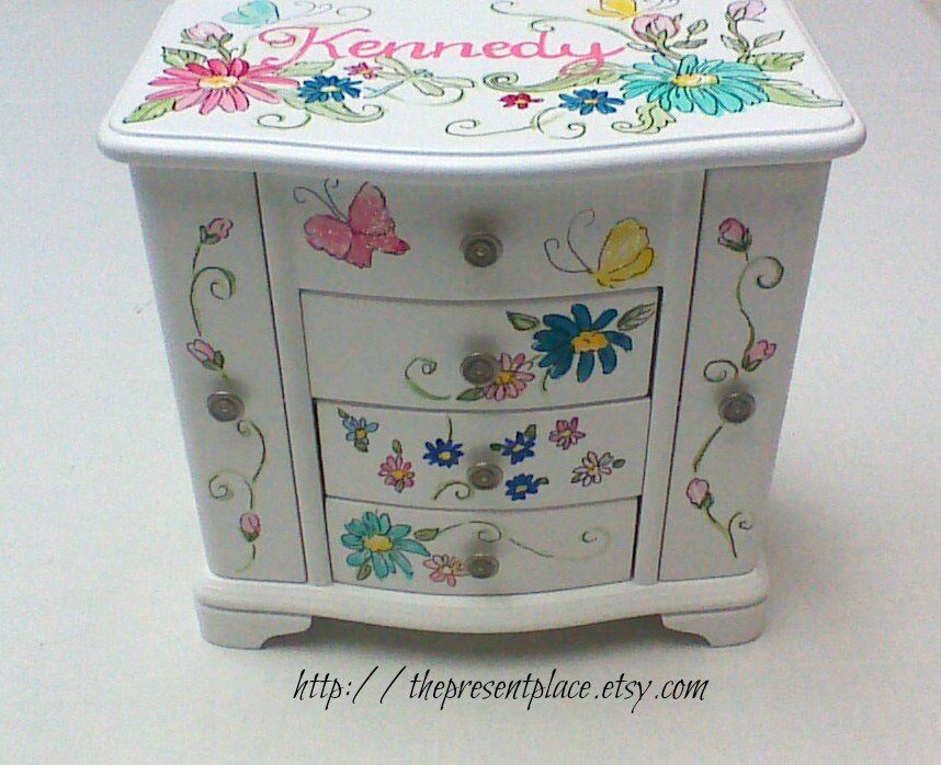 Large White Jewelry Boxpersonalized Giftmusical Jewelry | Etsy